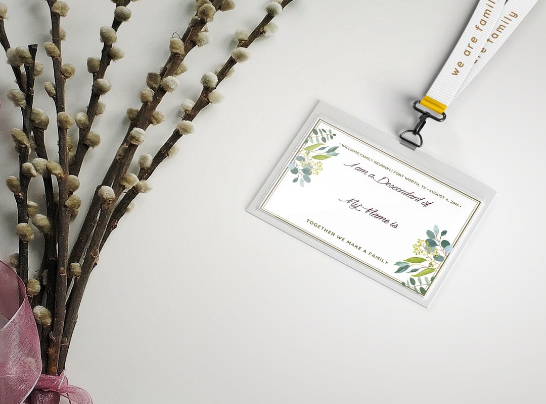 Custom Made-to-order Family Reunion Name Tags for Family Reunion ...