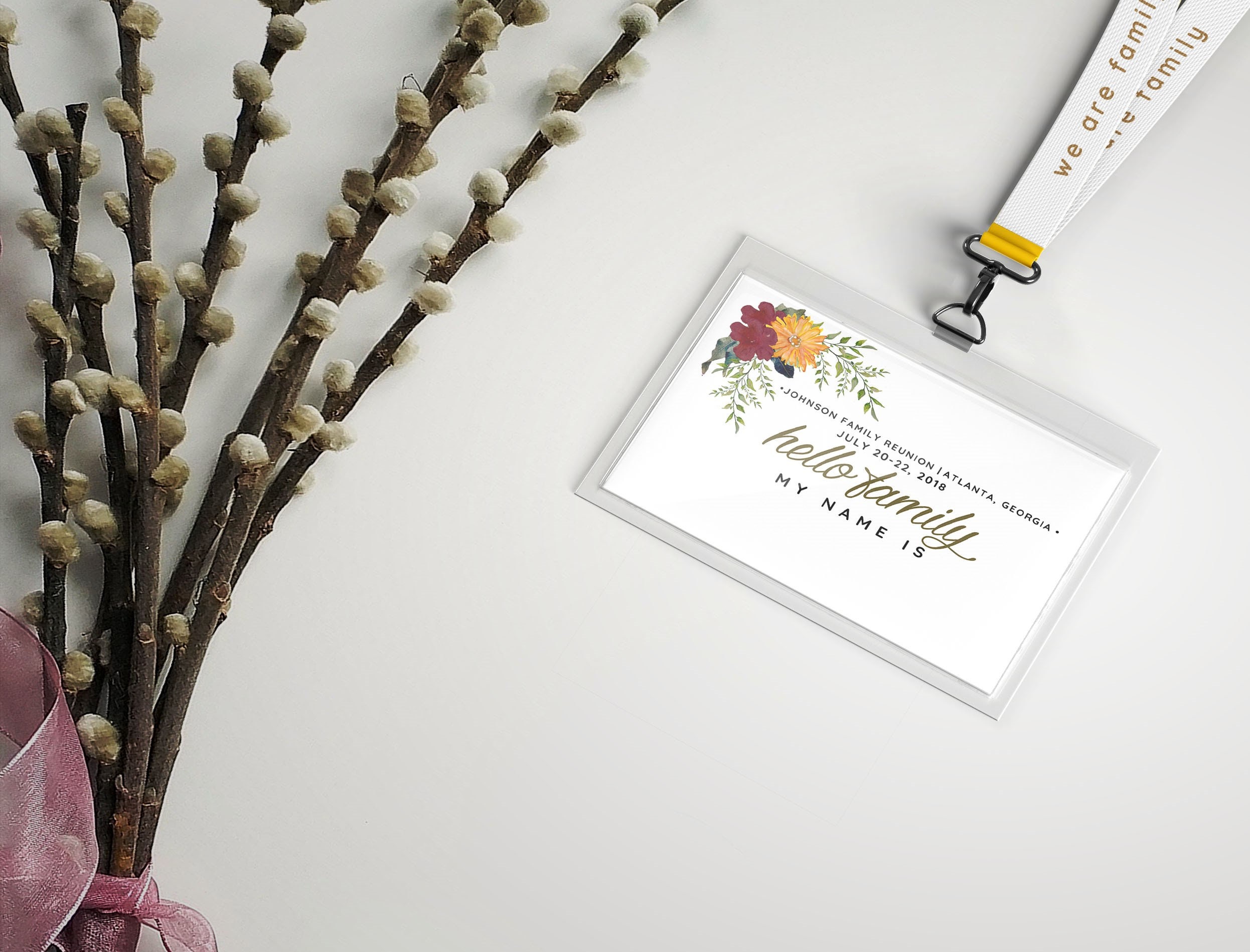 Free Printable Family Reunion Name Tags Templates