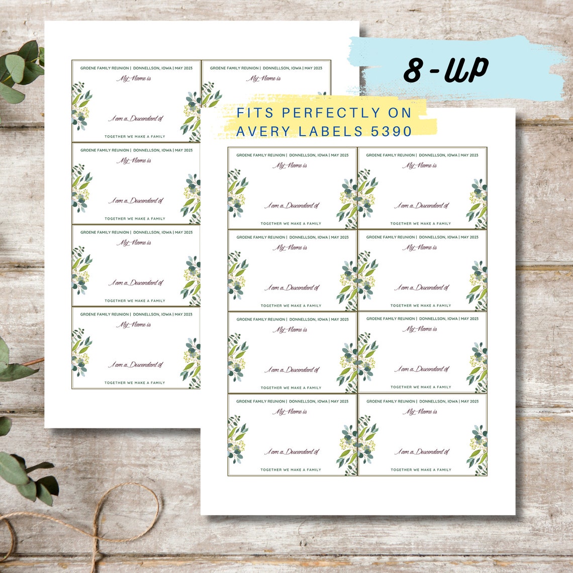Custom Made-to-order Family Reunion Name Tags for Family Reunion ...