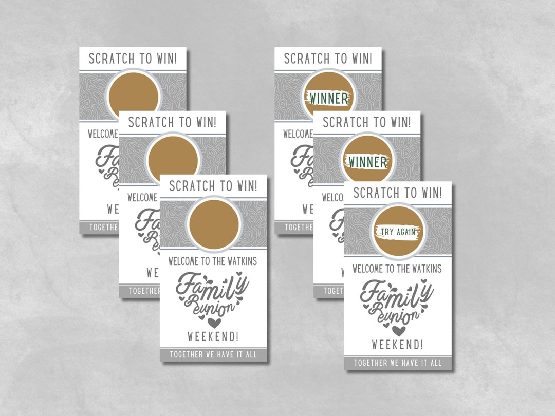 Family Reunion Scratch-off Game | Family Reunion Games | Scratch-off ...