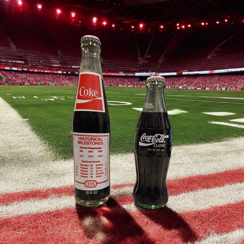 Vintage 1983 Bear Bryant Coca-cola Bottle & 1992 Alabama Crimson Tide ...
