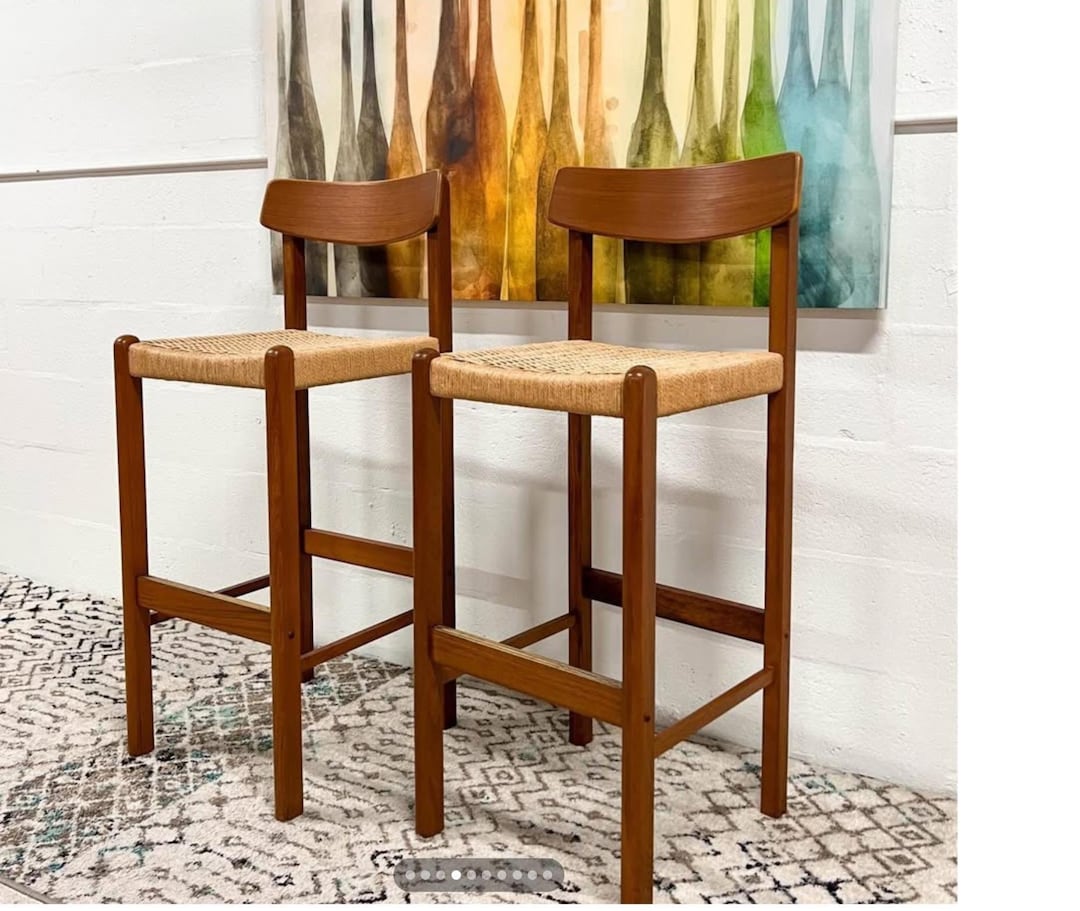 Sun Wood Industries for Kd Furniture – Teak Barstools (set of 2) - Etsy