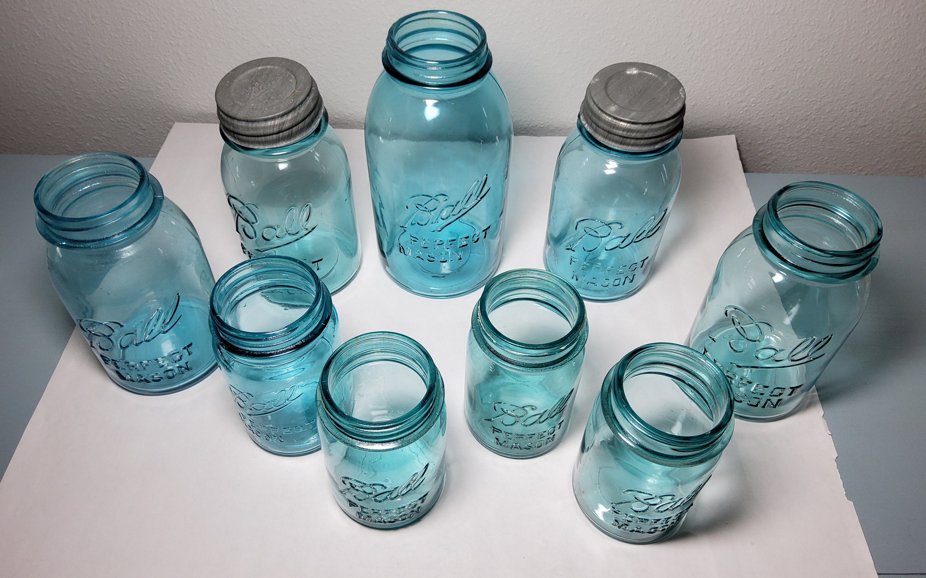 Set of 9 Ball Mason Jars. - Etsy