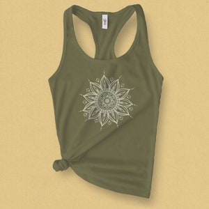 Boho Sunflower Graphic Tank Top for Women - Sunflower Hippie Tank Top ...