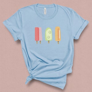 Retro Popsicle Graphic Tee Cute Popsicle Shirt Fun summer | Etsy