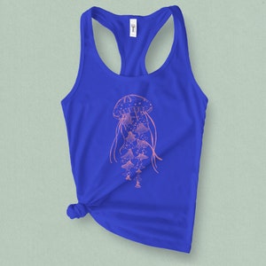 Jellyfish Graphic Tank Top for Women, Under the Sea Tank Top, Nautical ...