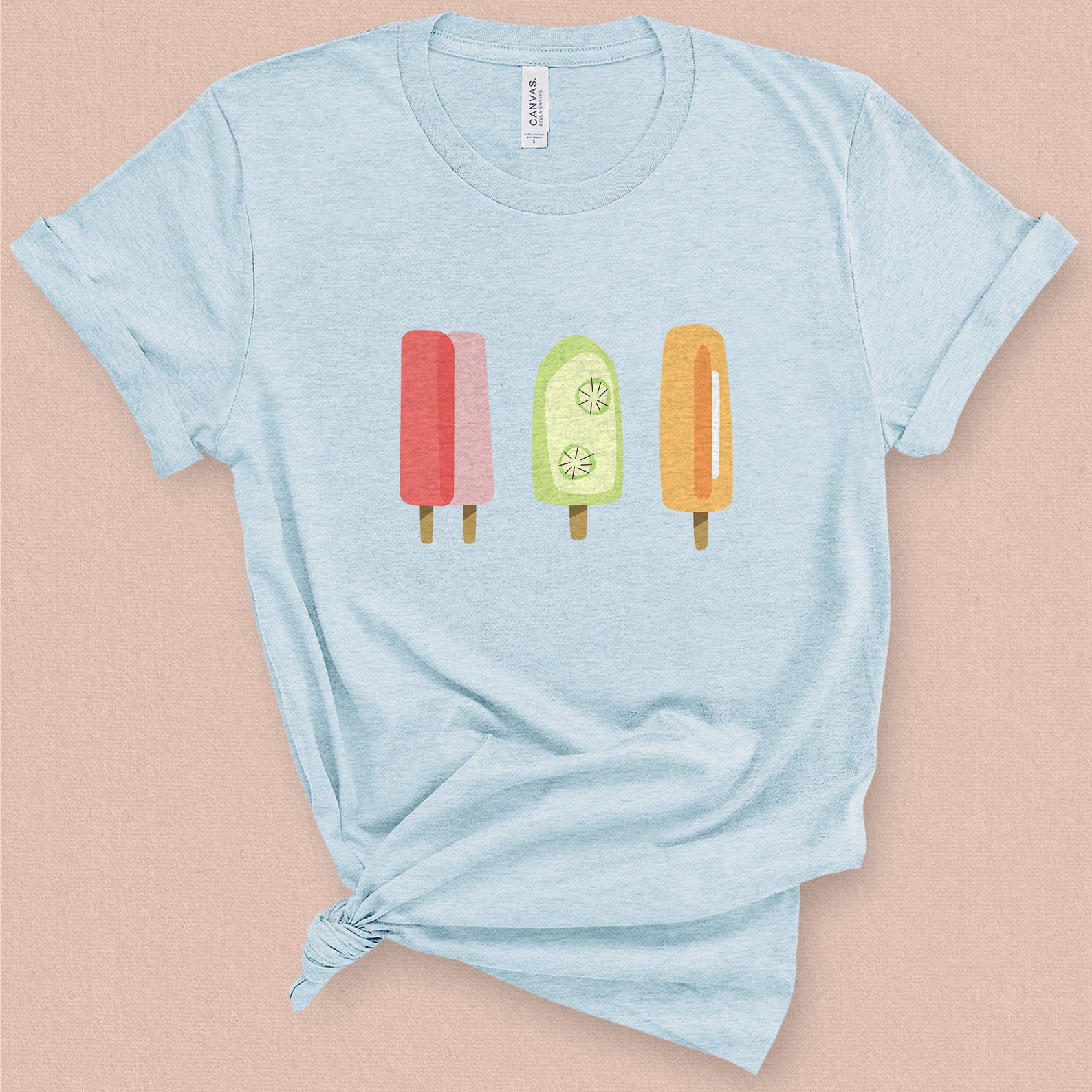 Retro Popsicle Graphic Tee, Cute Popsicle Shirt, Fun Summer T-shirt ...