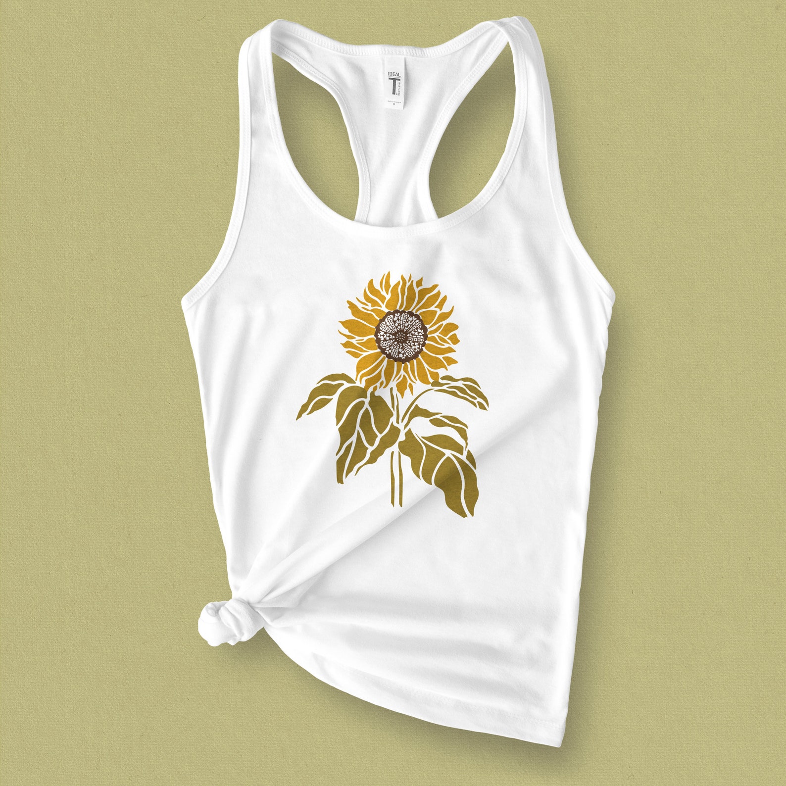 Sunflower Graphic Tank Top for Women, Yellow Sunflower Tank Top, Gift ...