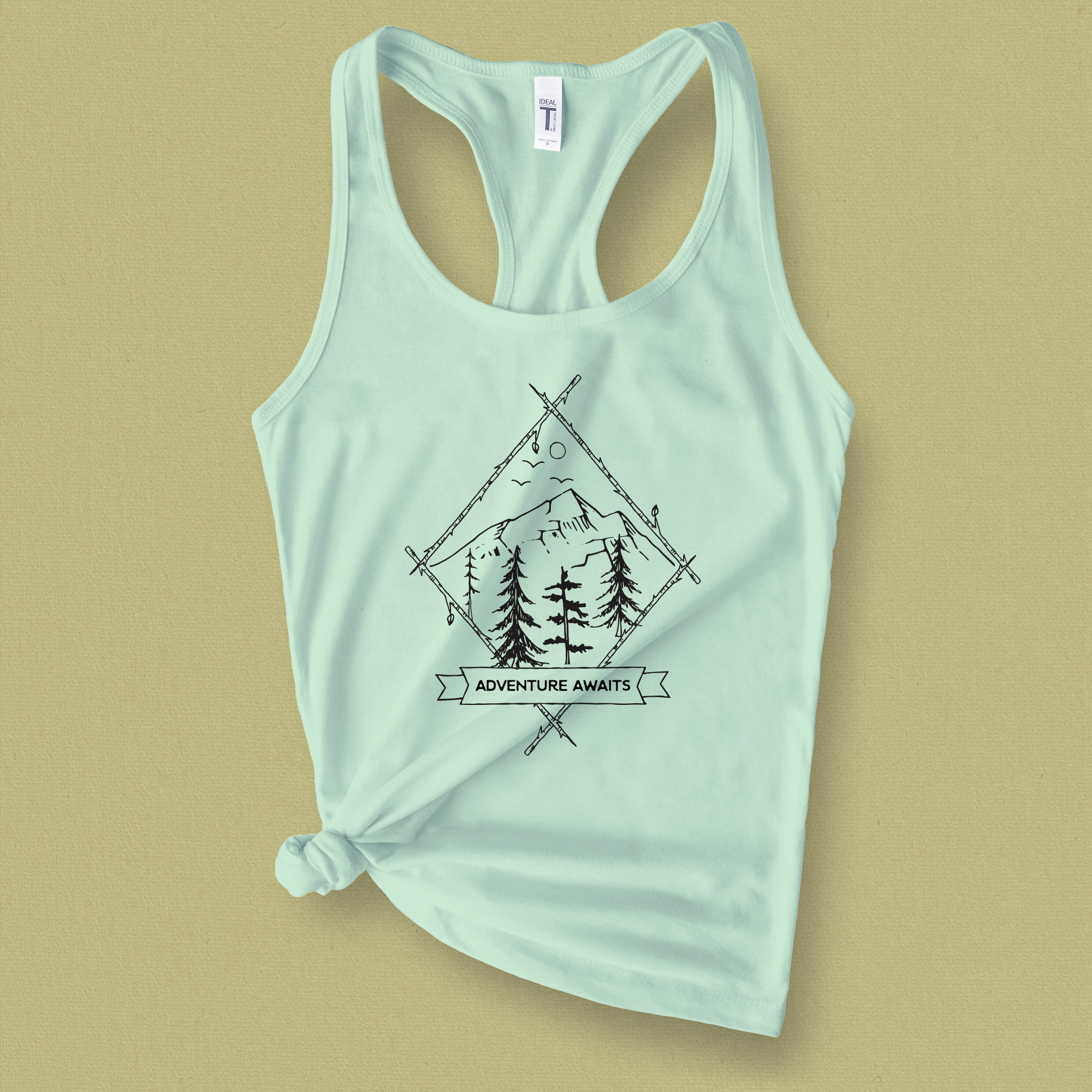 Adventure Awaits Rustic Tank Top for Women, Nostalgia Camping Tank Top ...