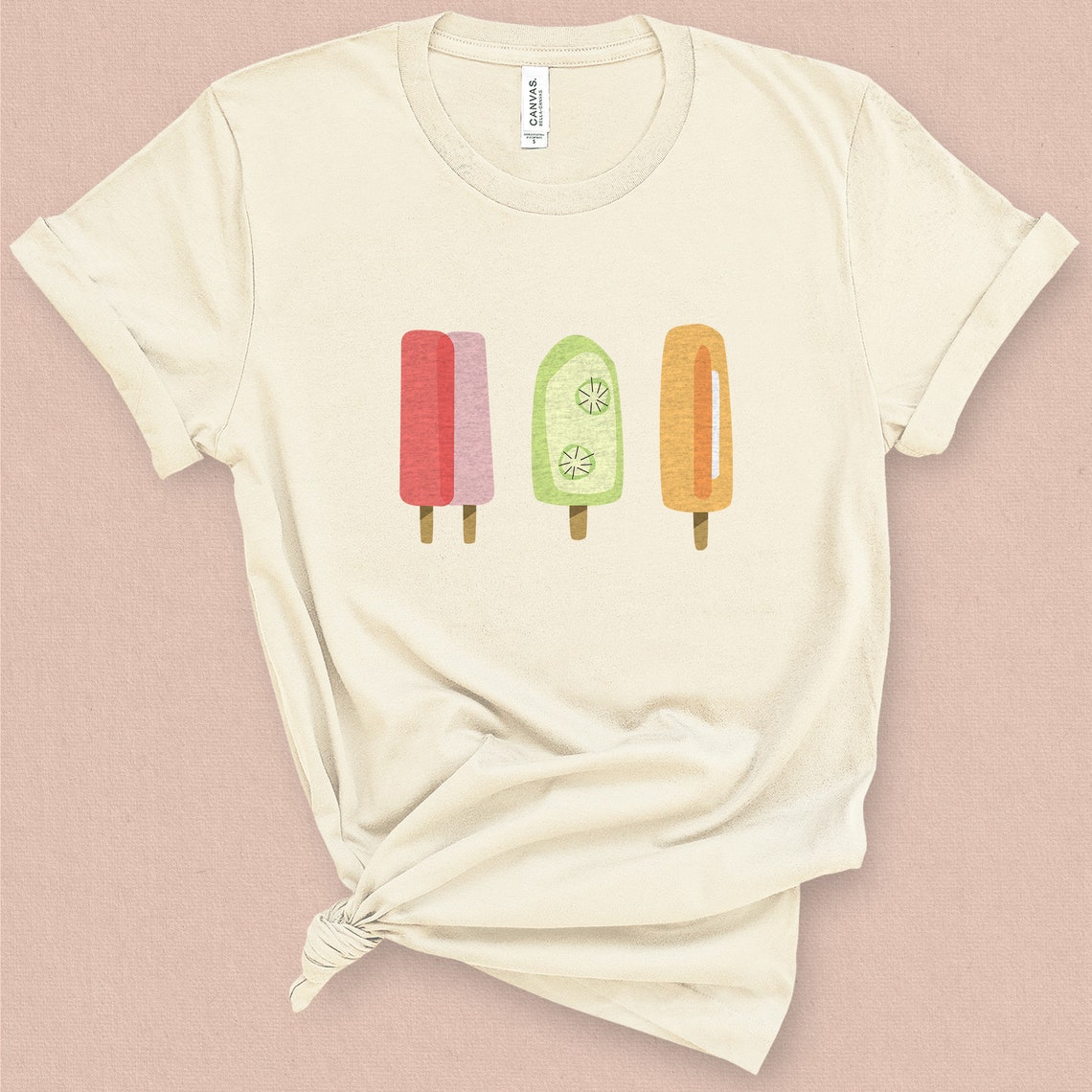 Retro Popsicle Graphic Tee, Cute Popsicle Shirt, Fun Summer T-shirt ...