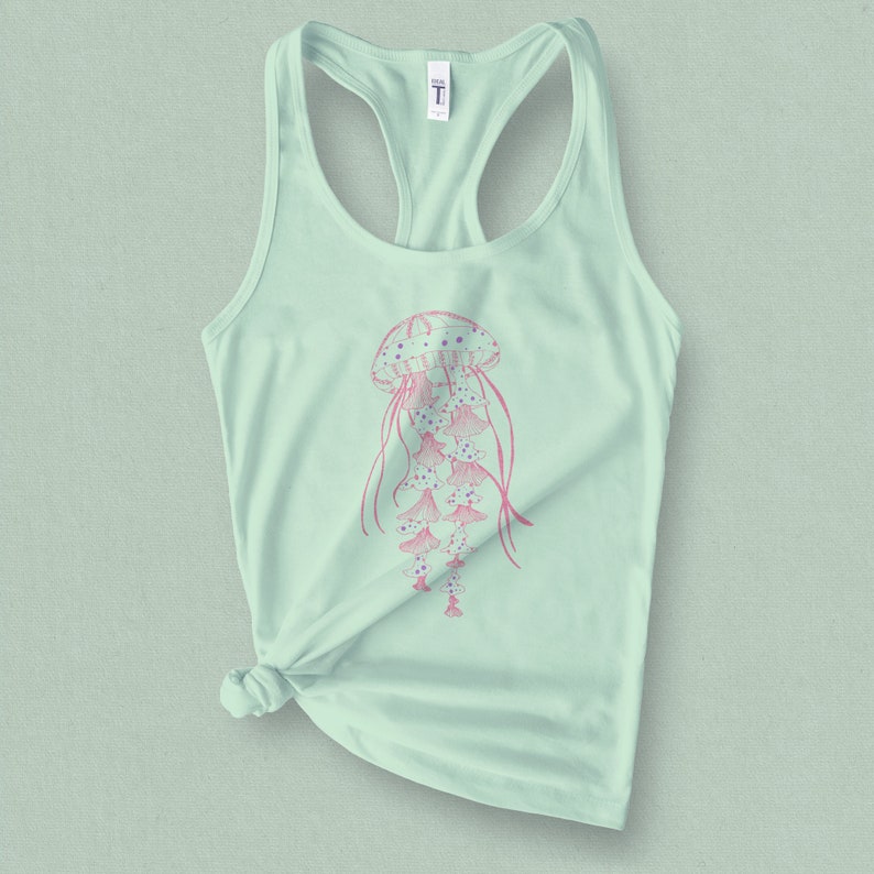 Jellyfish Graphic Tank Top for Women, Under the Sea Tank Top, Nautical ...