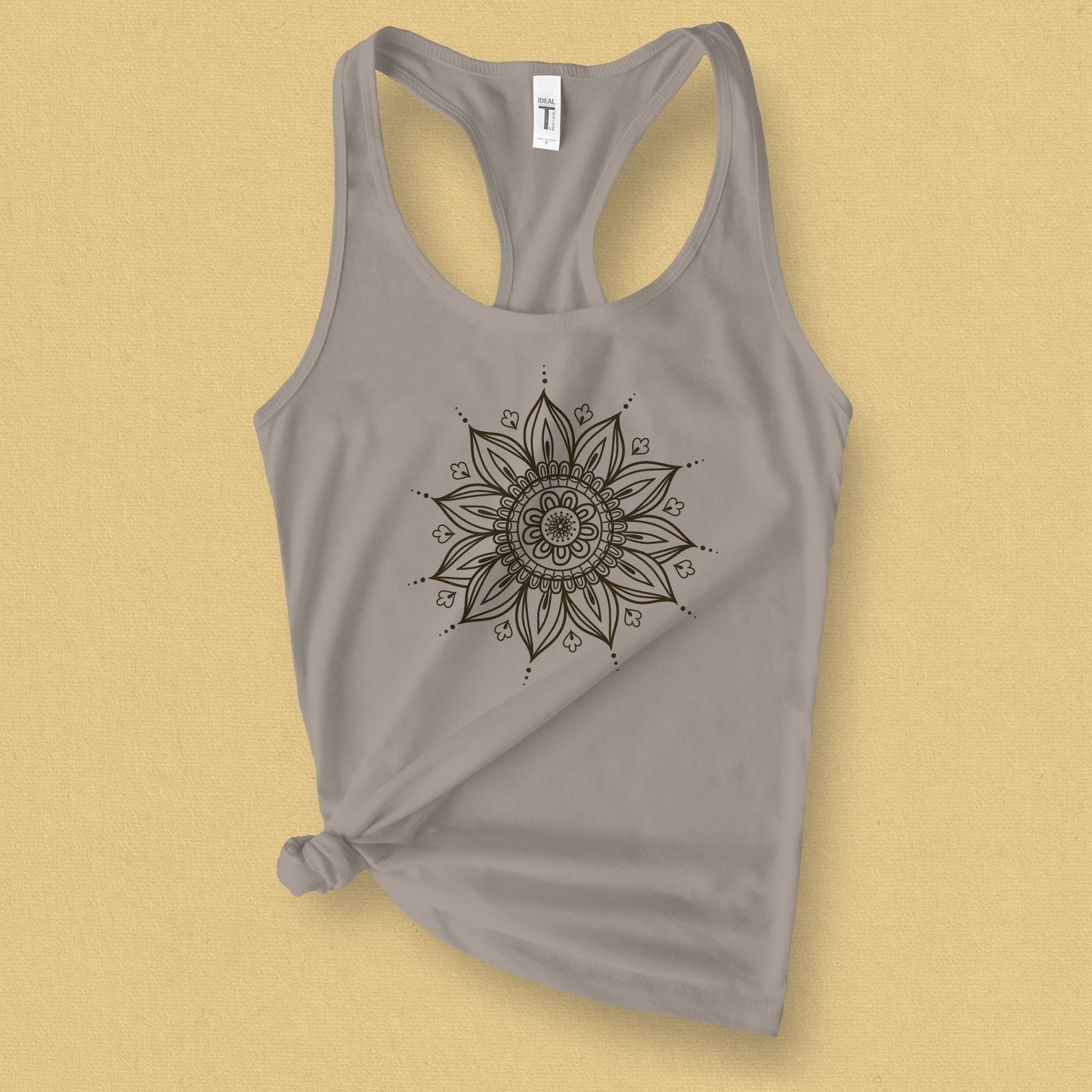 Boho Sunflower Graphic Tank Top for Women - Sunflower Hippie Tank Top ...