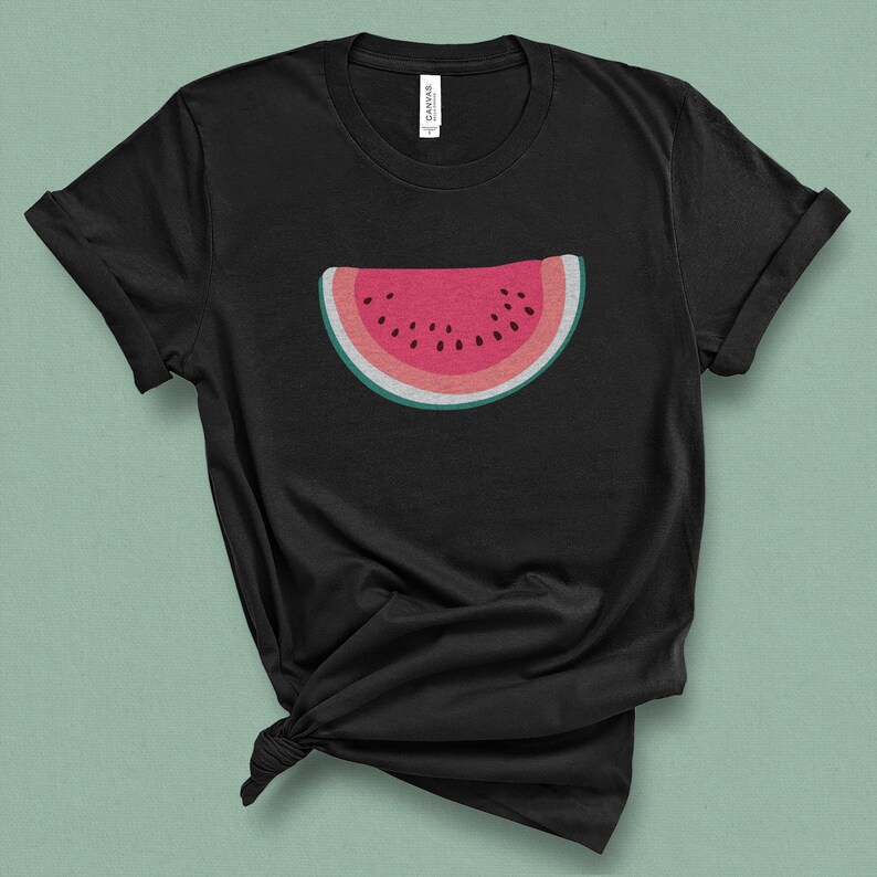 Minimal Watermelon Graphic T-shirt for Women Fun Retro | Etsy