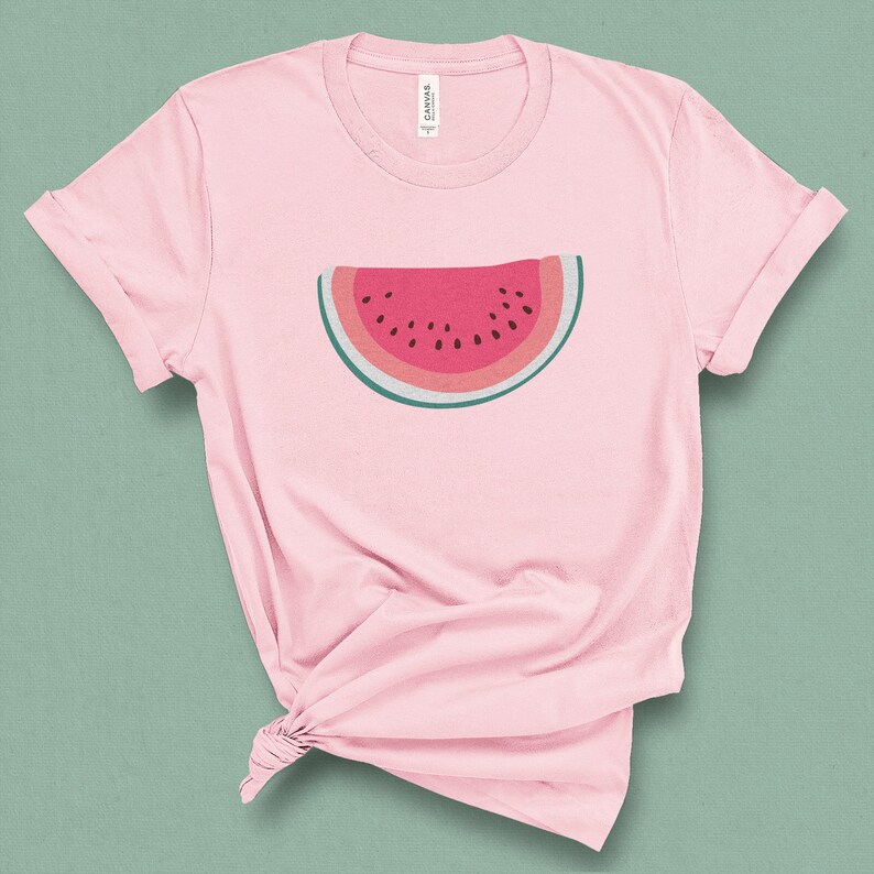 Minimal Watermelon Graphic T-shirt for Women Fun Retro | Etsy