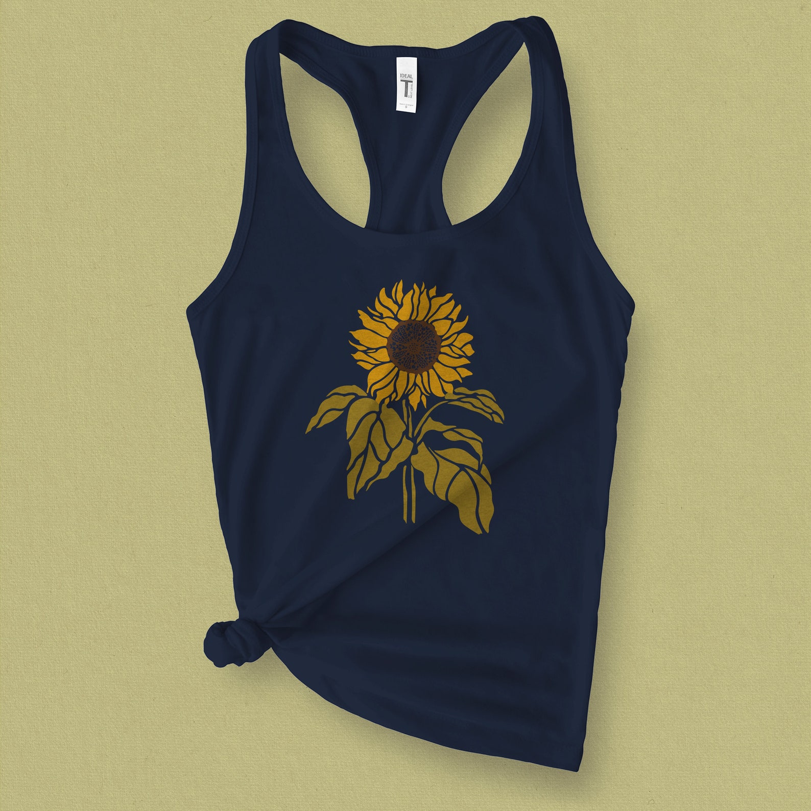 Sunflower Graphic Tank Top for Women, Yellow Sunflower Tank Top, Gift ...
