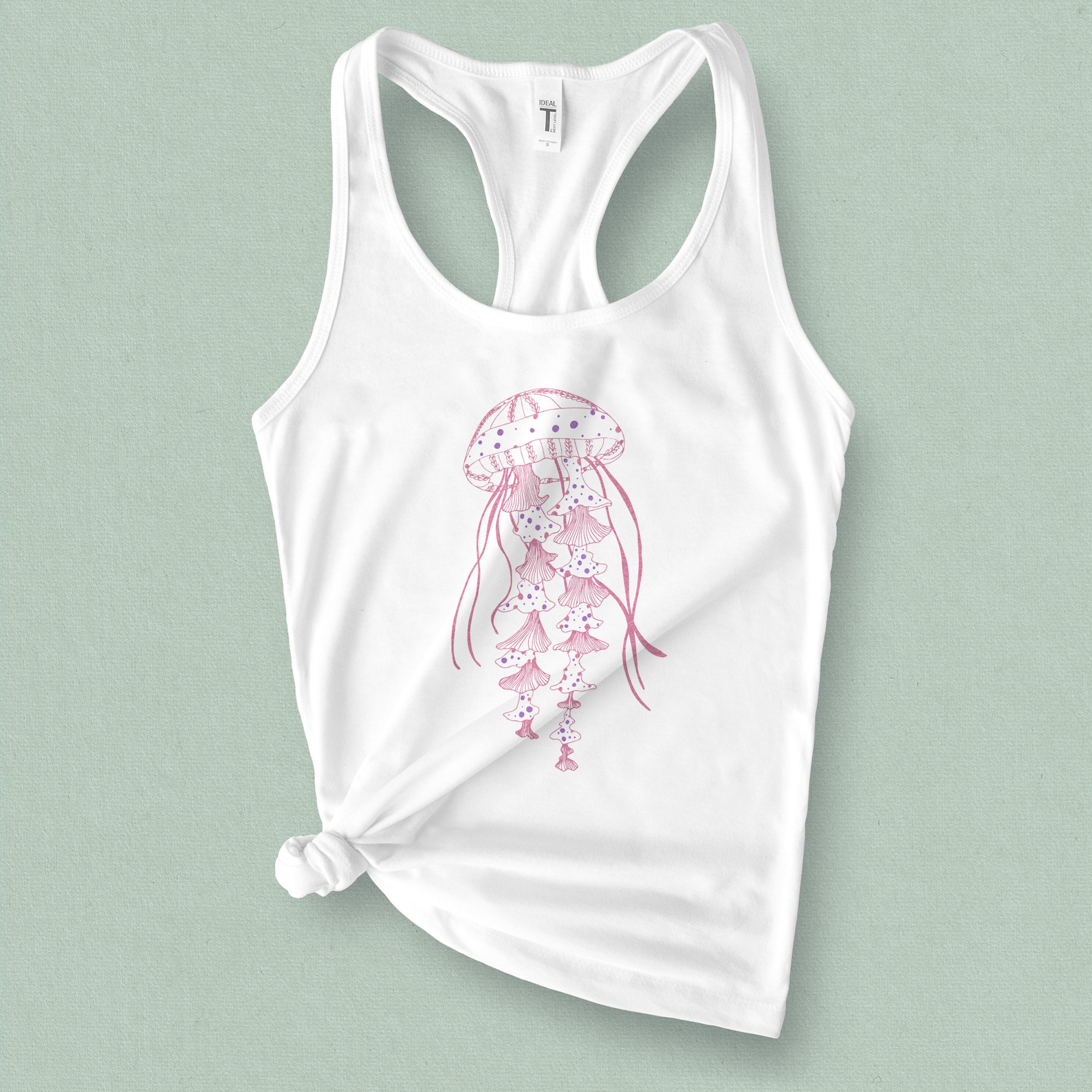 Jellyfish Graphic Tank Top for Women, Under the Sea Tank Top, Nautical ...