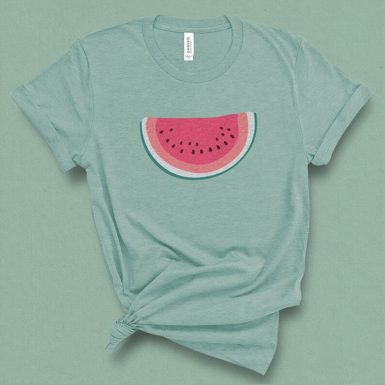 Minimal Watermelon Graphic T-shirt for Women Fun Retro | Etsy