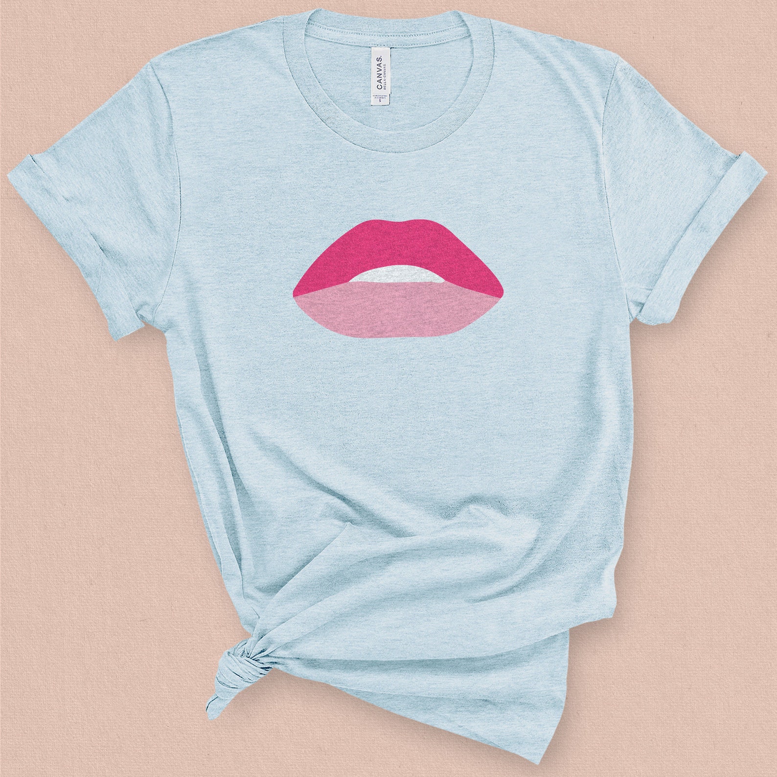Retro Graphic Womens Lips T-shirt Pink Lipstick T-shirt for - Etsy