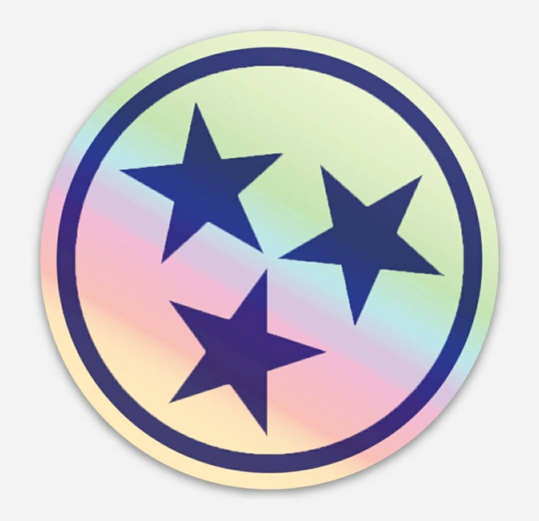 Tennessee Tristar Holographic Sticker - Etsy