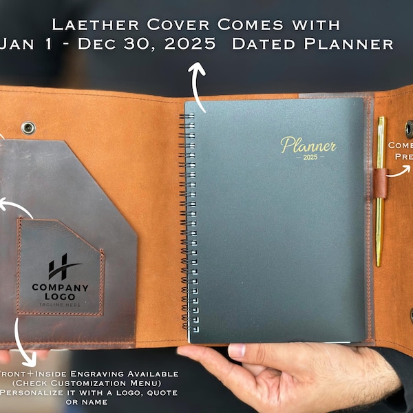 Leather Planner - Etsy