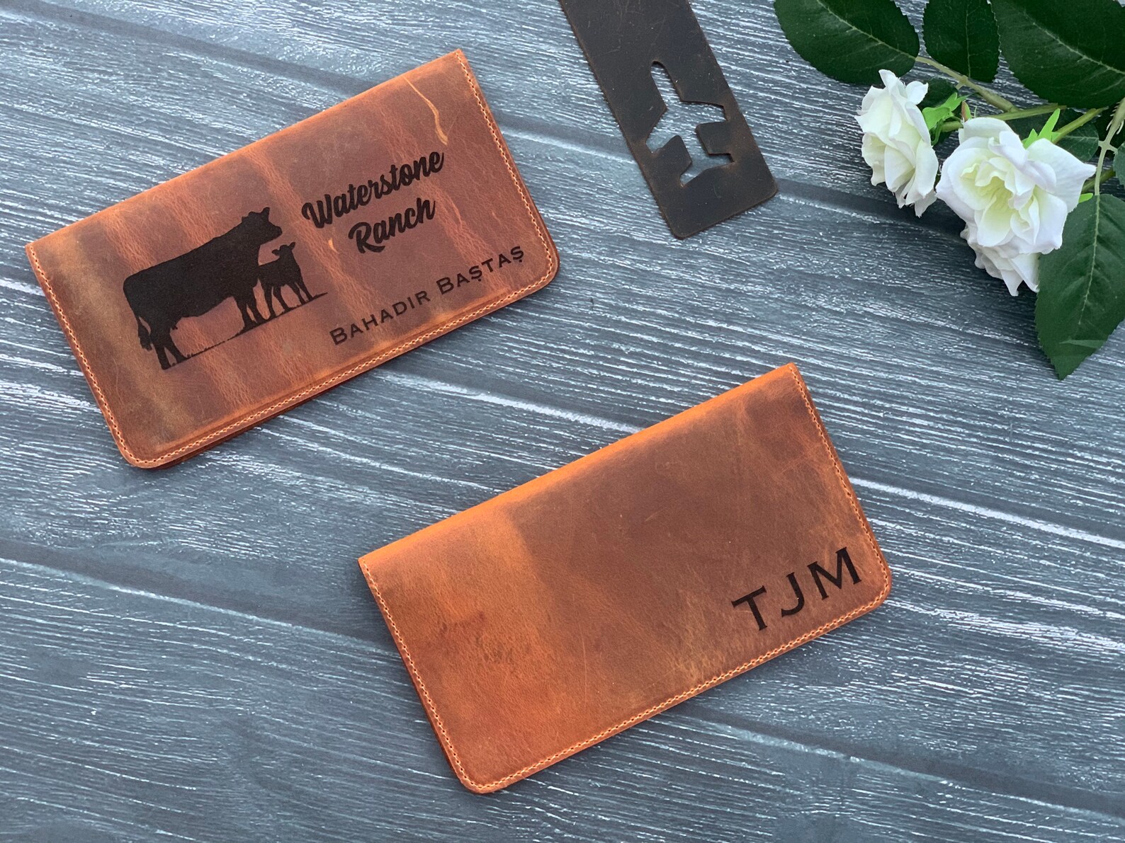 Personalized Checkbook Cover Customized Leather Checkbook - Etsy