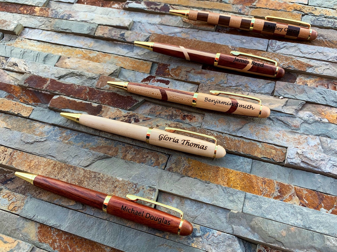 Executive Personalized Pen Engraved Exotic Wooden Pen Custom - Etsy