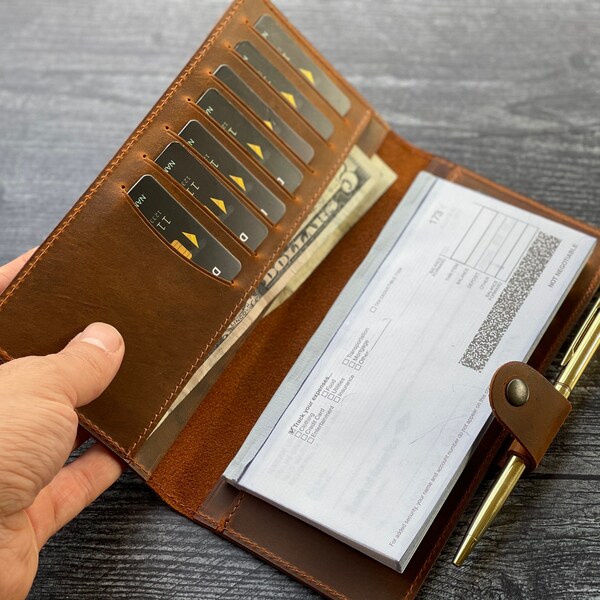 Checkbook Covers Leather - Etsy