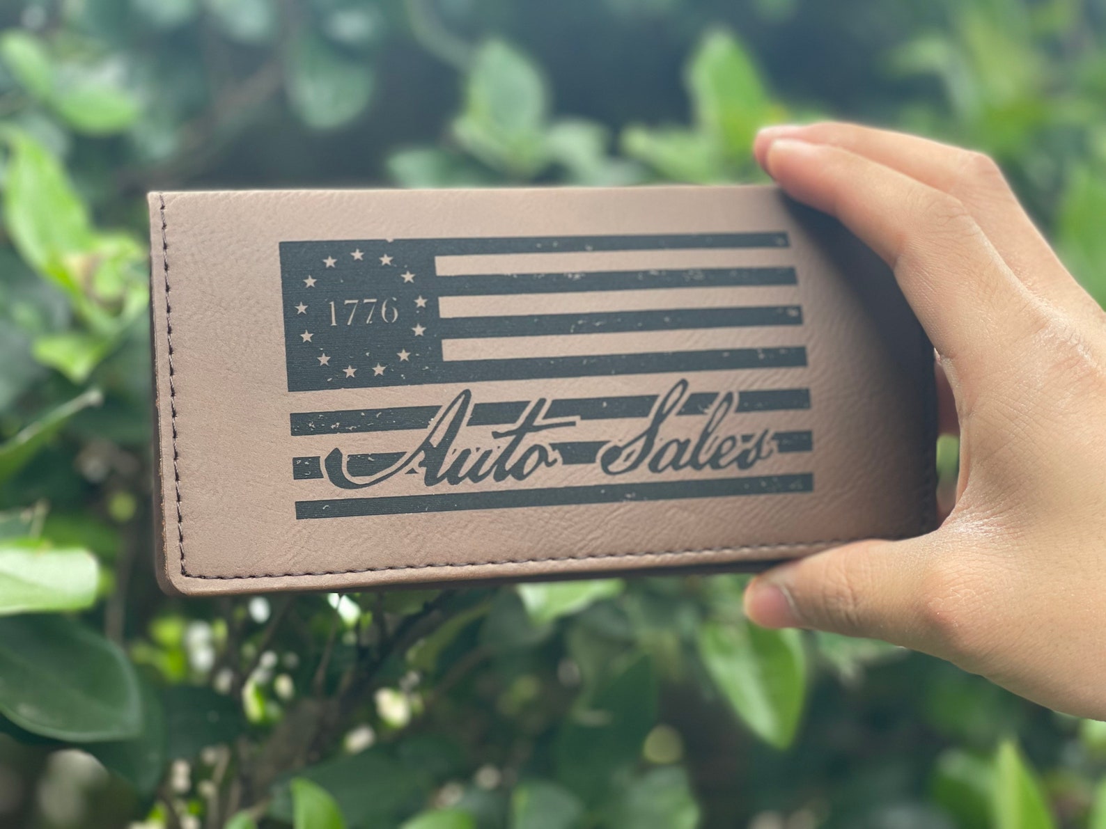 Personalized Checkbook Cover, Customized Leather Checkbook, Leather ...