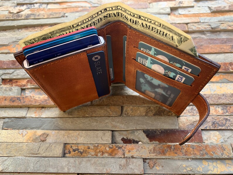 Mens Wallet Leather Wallet Custom Picture Engraving | Etsy