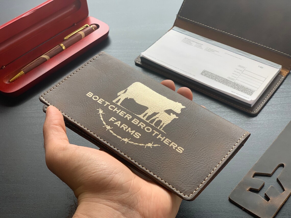Fathers Day Gift, Leather Checkbook Cover, Checkbook Holder, Checkbook ...