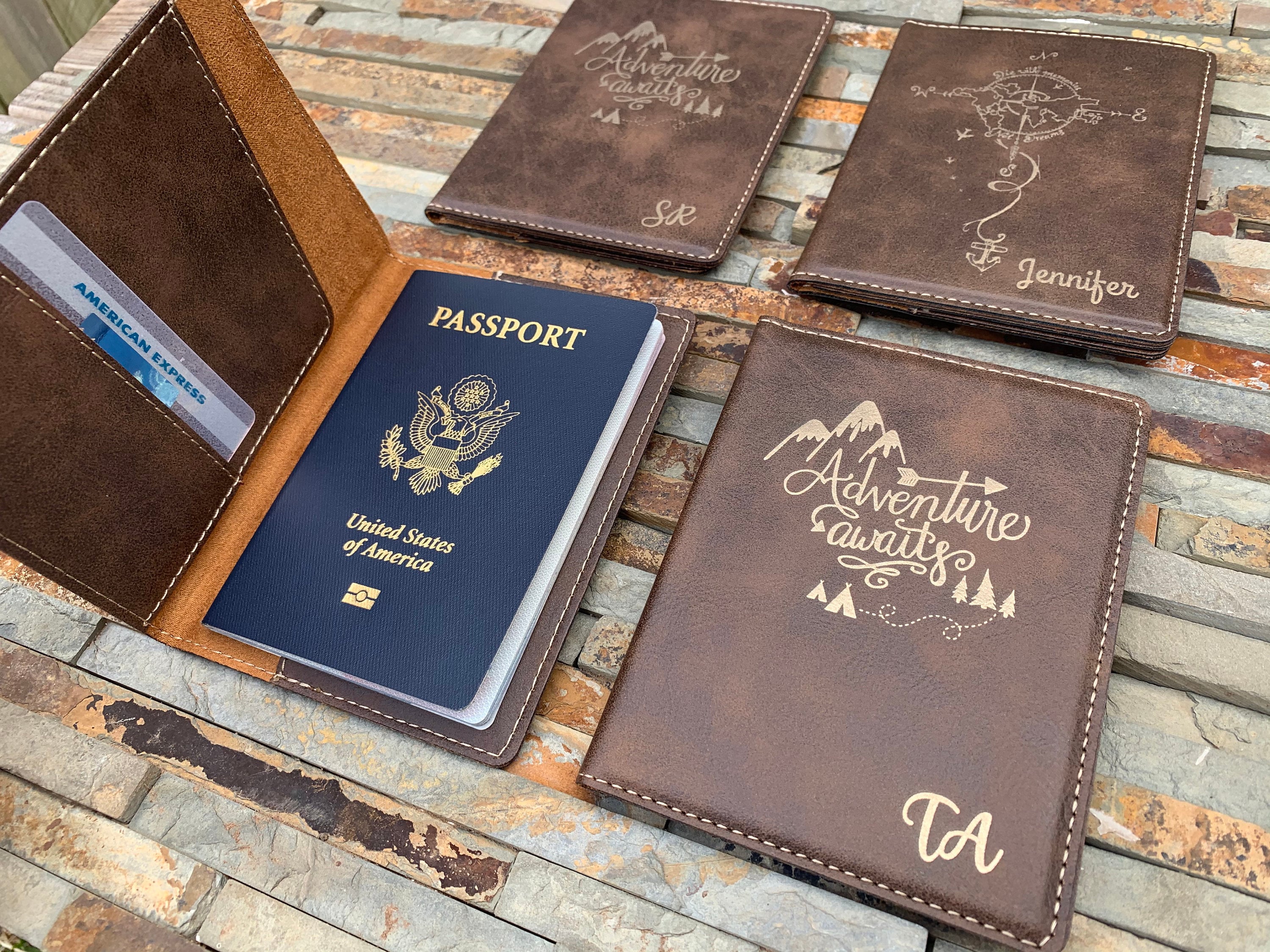 Custom Passport Cover Engraved Unisex Leather Passport | Etsy