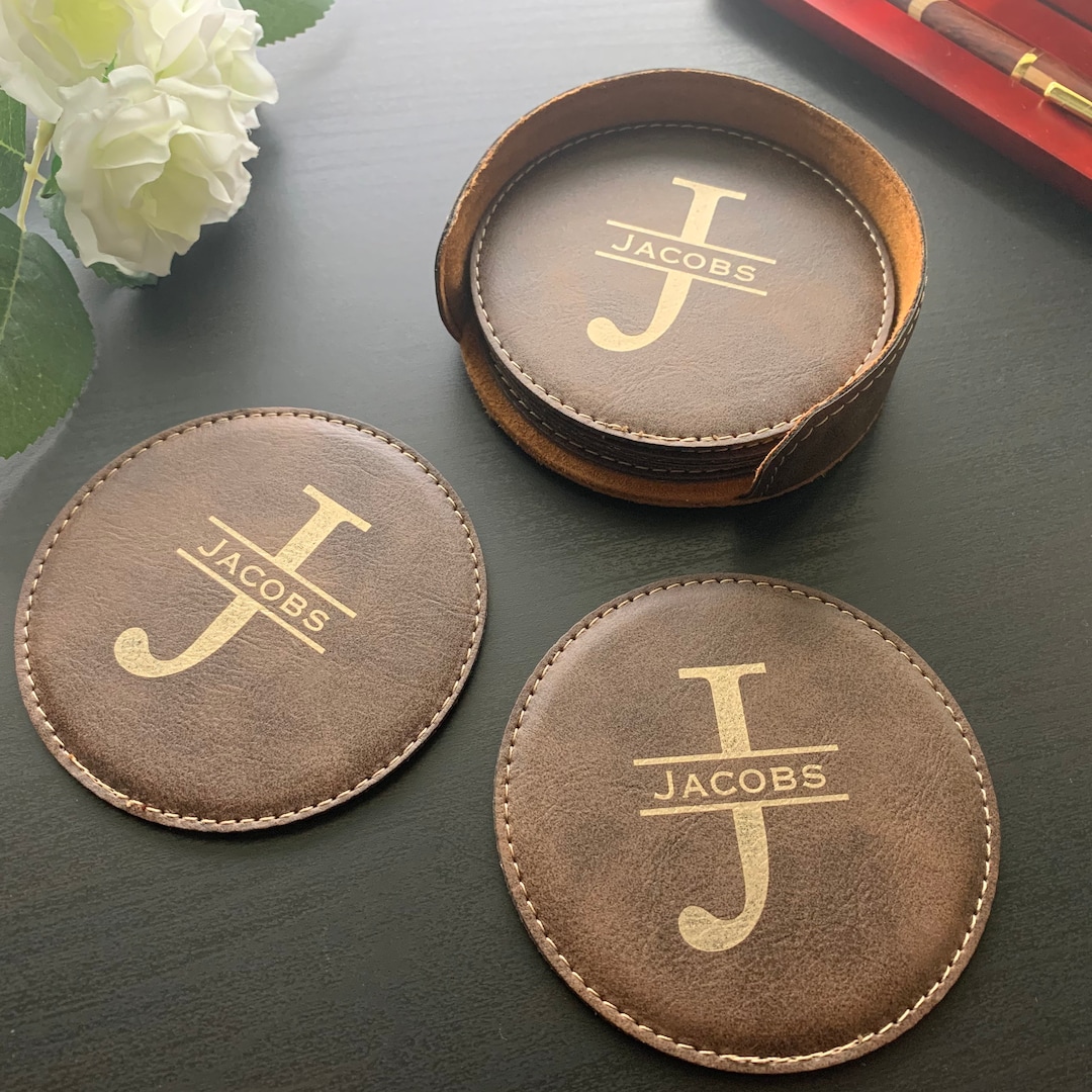 Custom Engraved Coaster, Coasters Set, Wedding & Groomsmen Gift ...