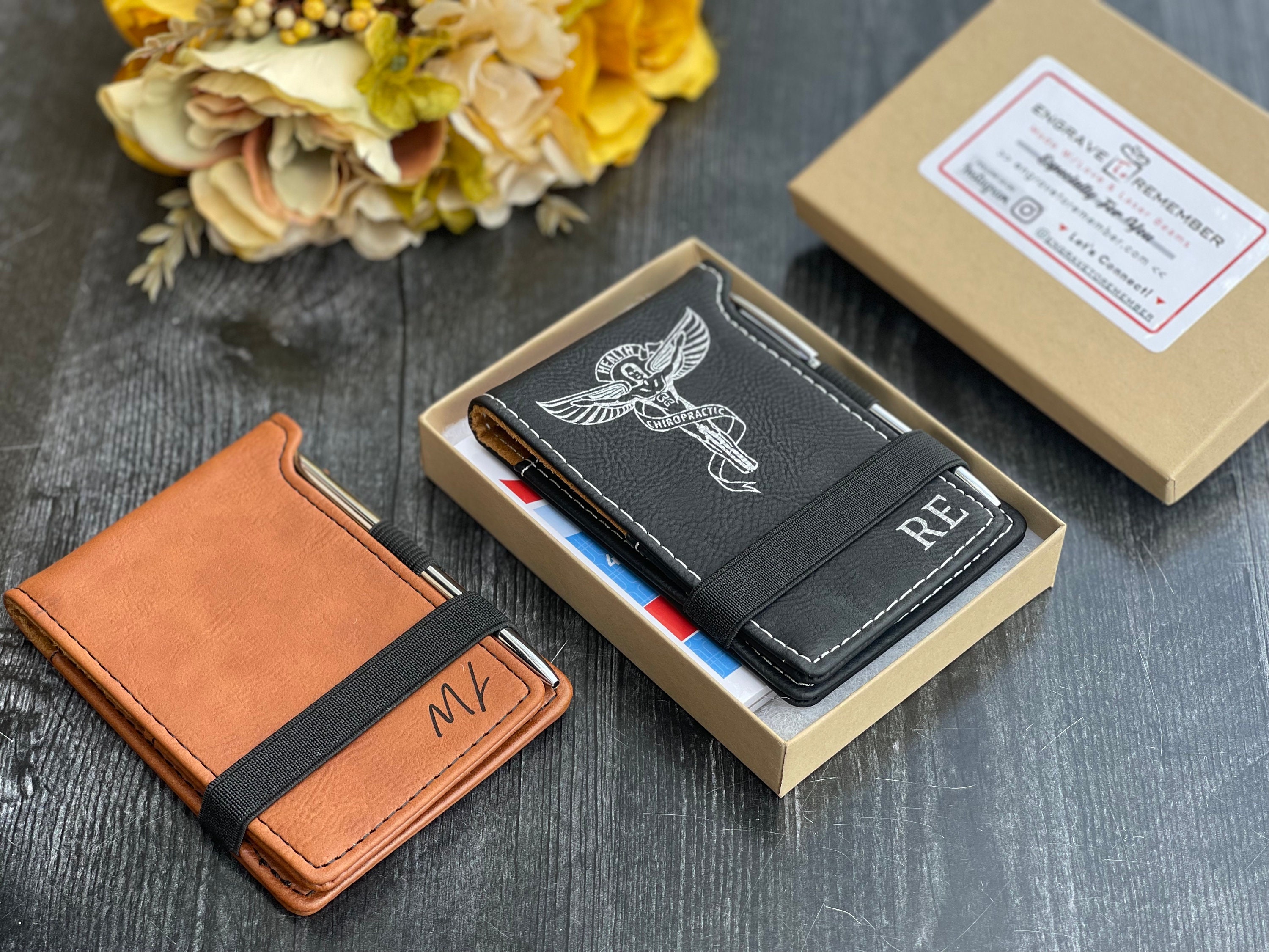 Personalized Mini Notepad With Pen Custom 3 1/4" X 4 3/4" Rawhide ...