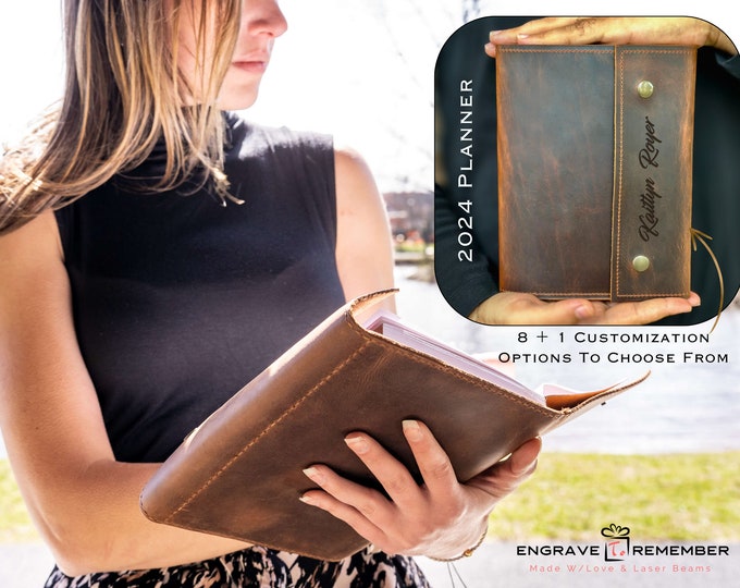 Hand Tooled Leather Day Planner - Etsy