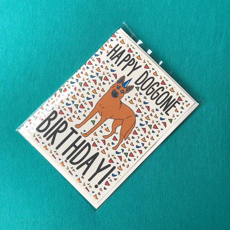 Belgian Malinois Birthday Card Funny Dog Birthday Greeting | Etsy