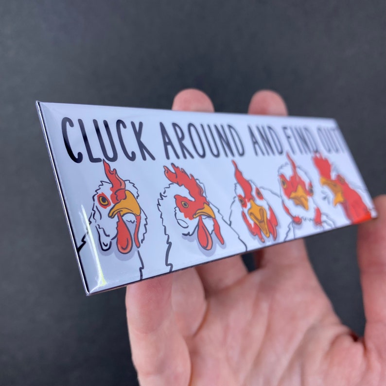 Funny Chicken Magnet, Cluck Around and Find Out Pet Portrait Gift ...