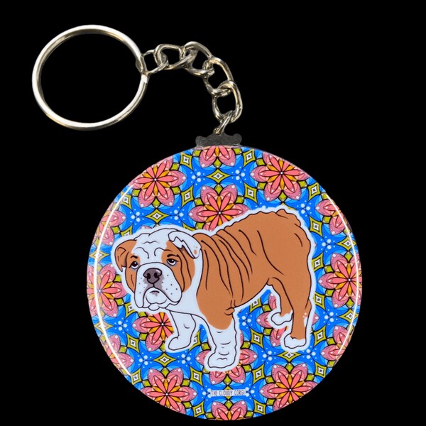 Bulldog Key Chain - Etsy