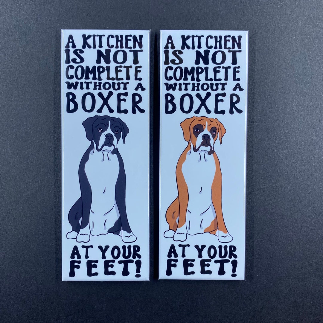 Boxer Magnet, Funny Dog Kitchen Decor, Pet Portrait Gifts ...