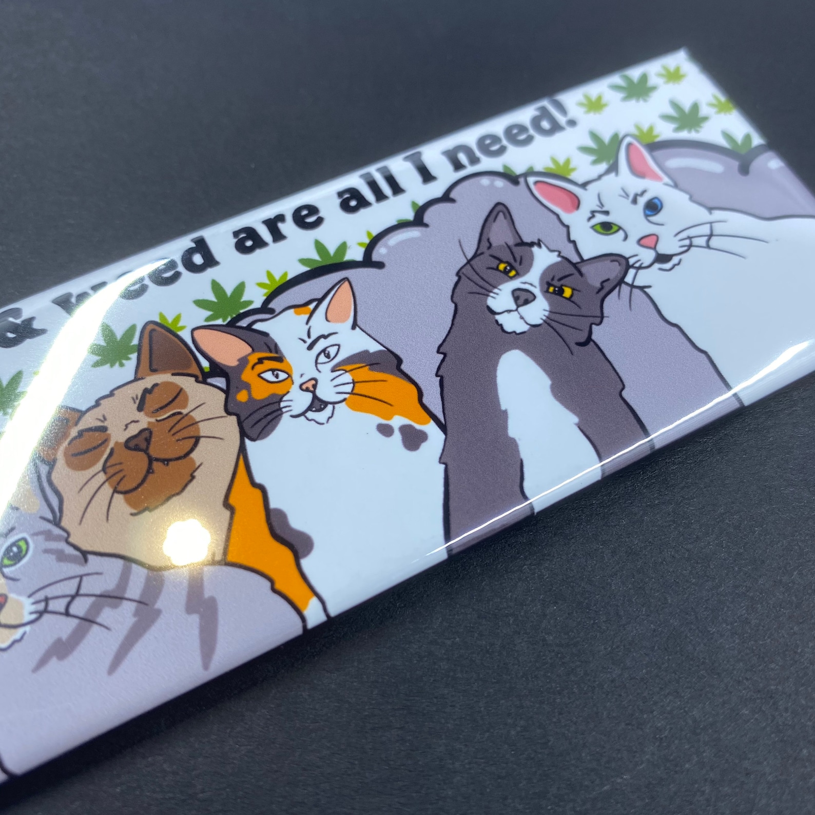 Cats & Weed Are All I Need Magnet, 420 Stoner Kitchen Decor, Funny Cat ...