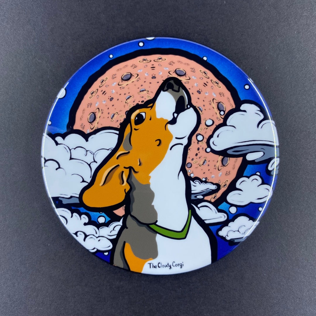 Beagle Dog Full Moon Handmade Pet Portrait Art Gifts & Accessories ...