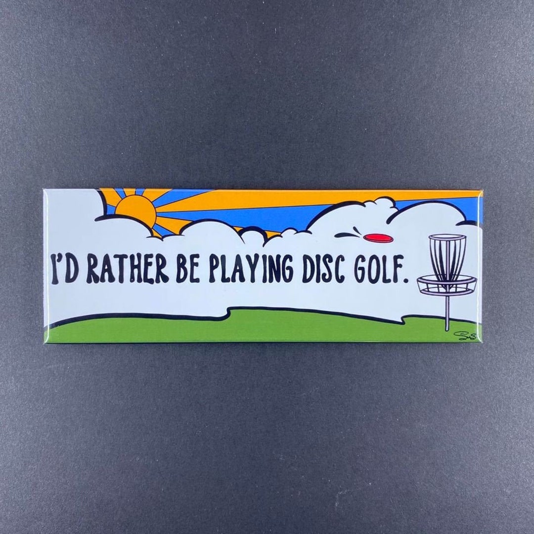 Disc Golf Magnet, Gift for Disc Golfer, Retro Kitchen & Office Decor, 1 ...