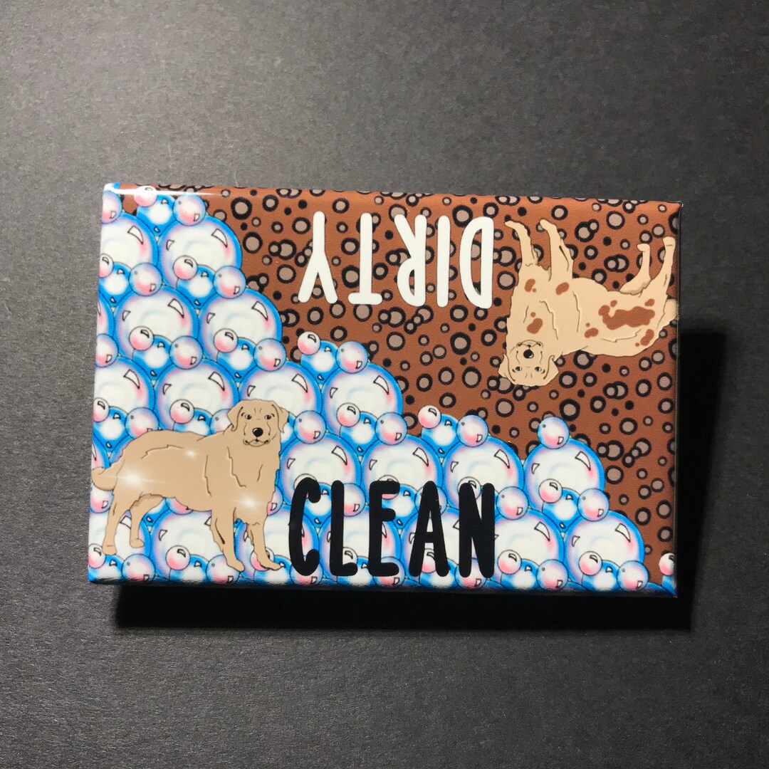 Golden Retriever Dishwasher Magnet – Clean Dirty Dog, Kitchen Decor - Etsy