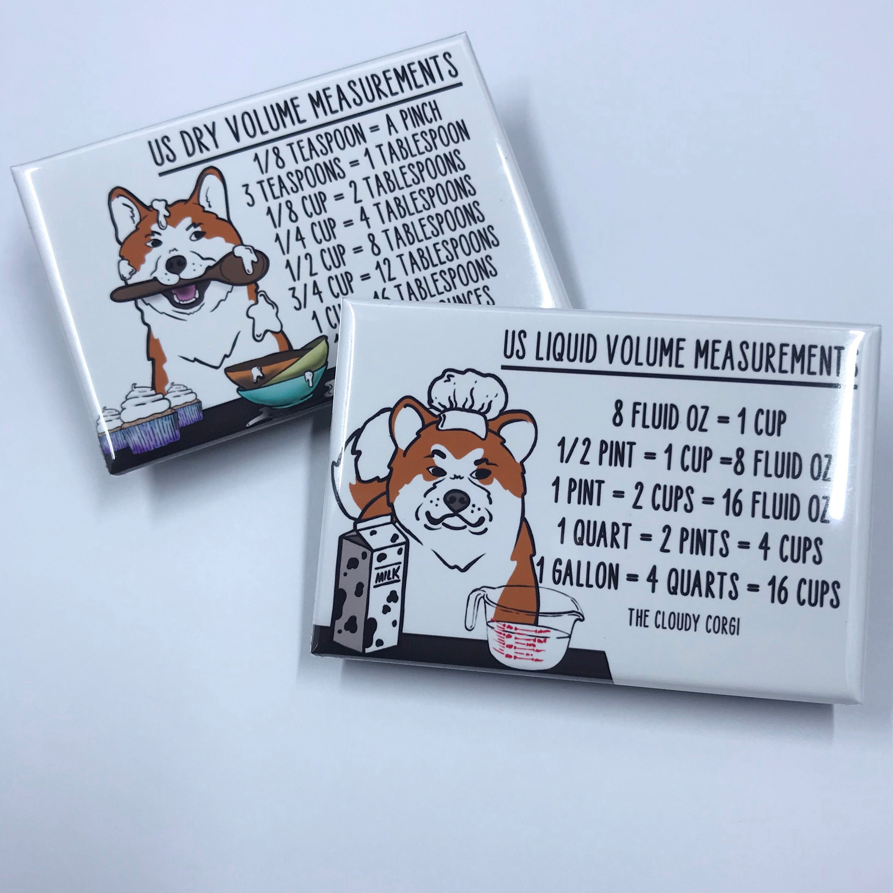 Akita Dog Measuring Chart Magnet Set Cooking & Baking | Etsy