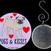 Pugs & Kisses Decorative Ornament Dog and Hearts Cartoon Art Valentine ...
