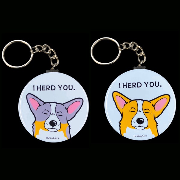 Corgi Keychain - Etsy