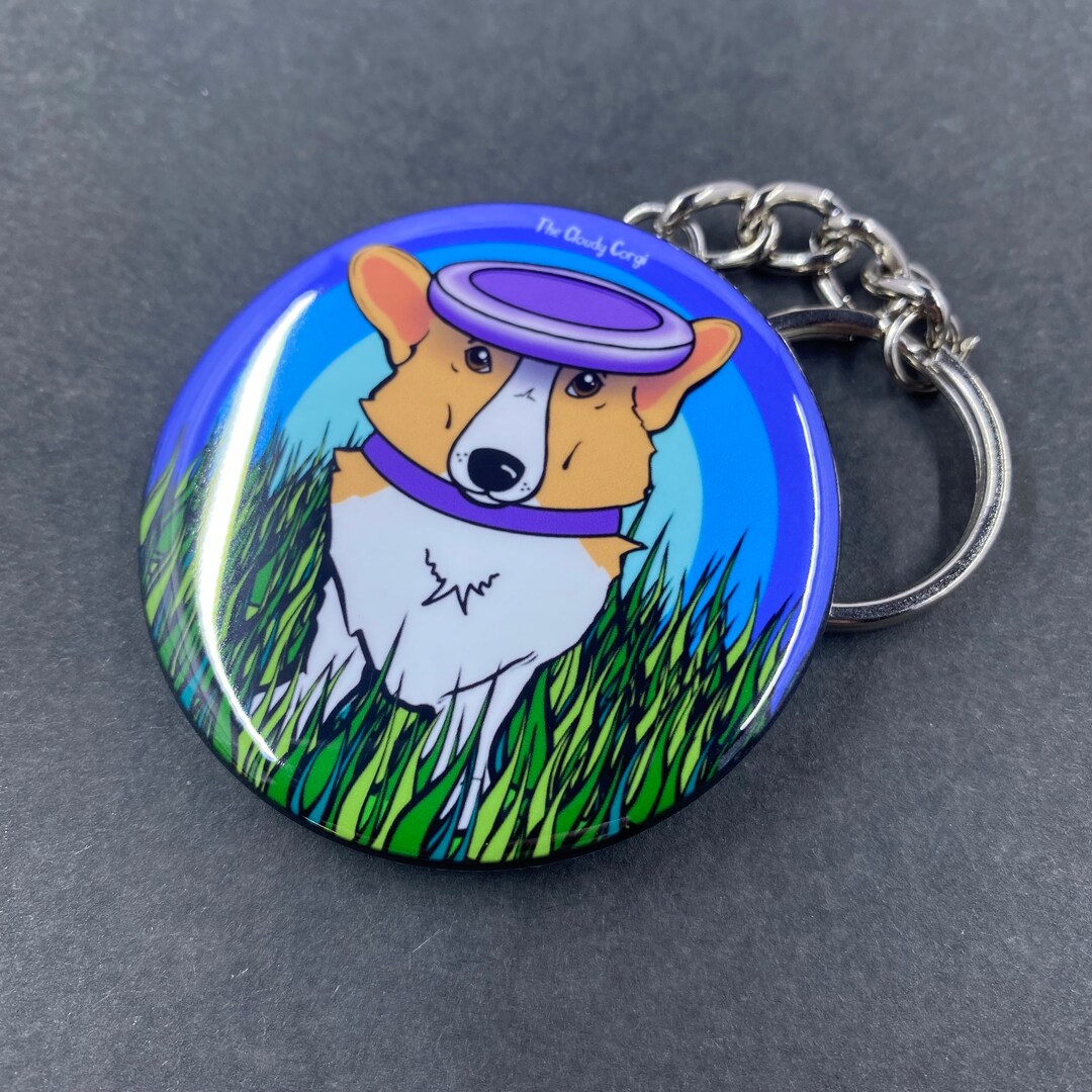 Corgi Disc Golf Keychain, Retro Dog Accessories, Corgi Backpack & Purse ...