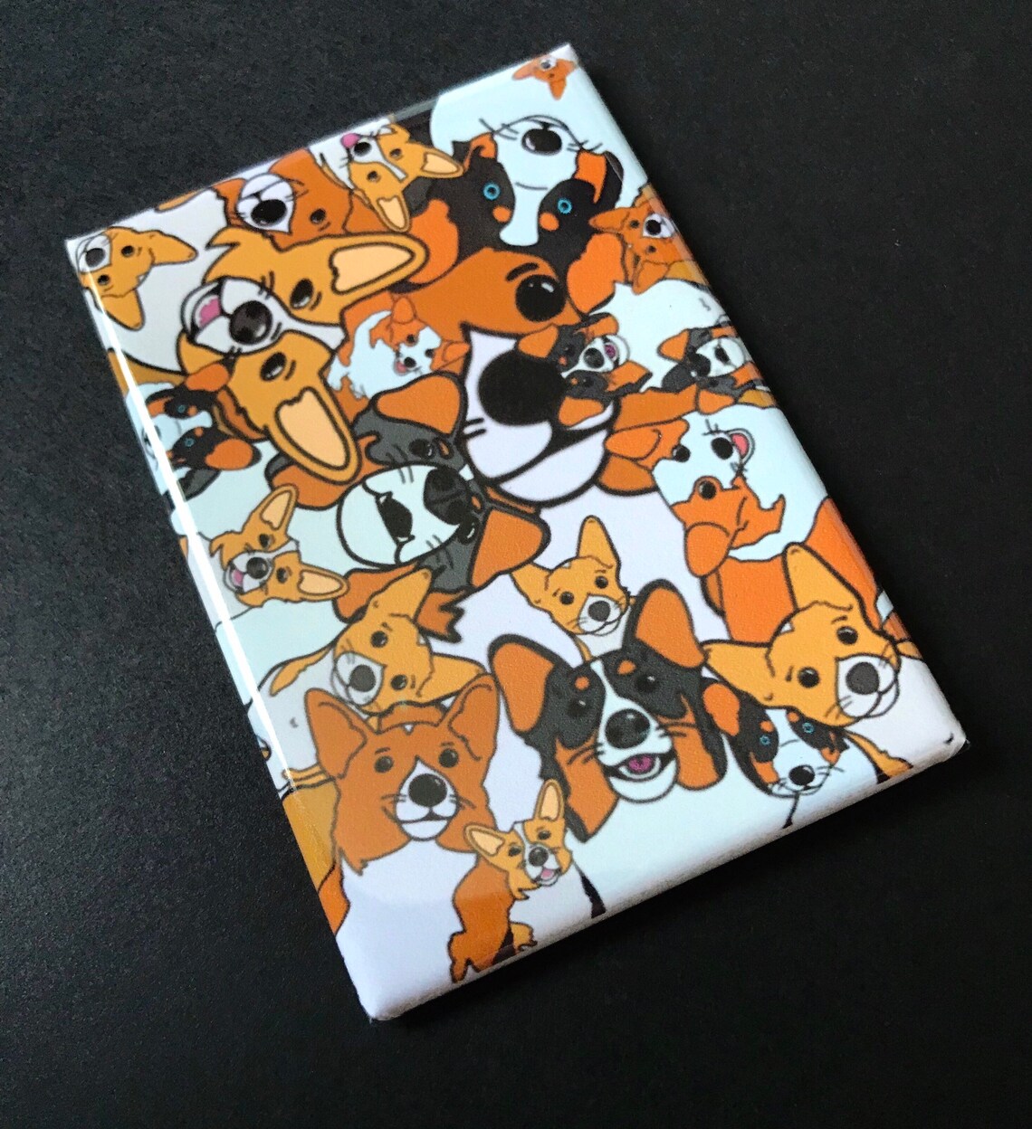 Welsh Corgi Collage Magnet Psychedelic Pet Portrait Art Gifts | Etsy