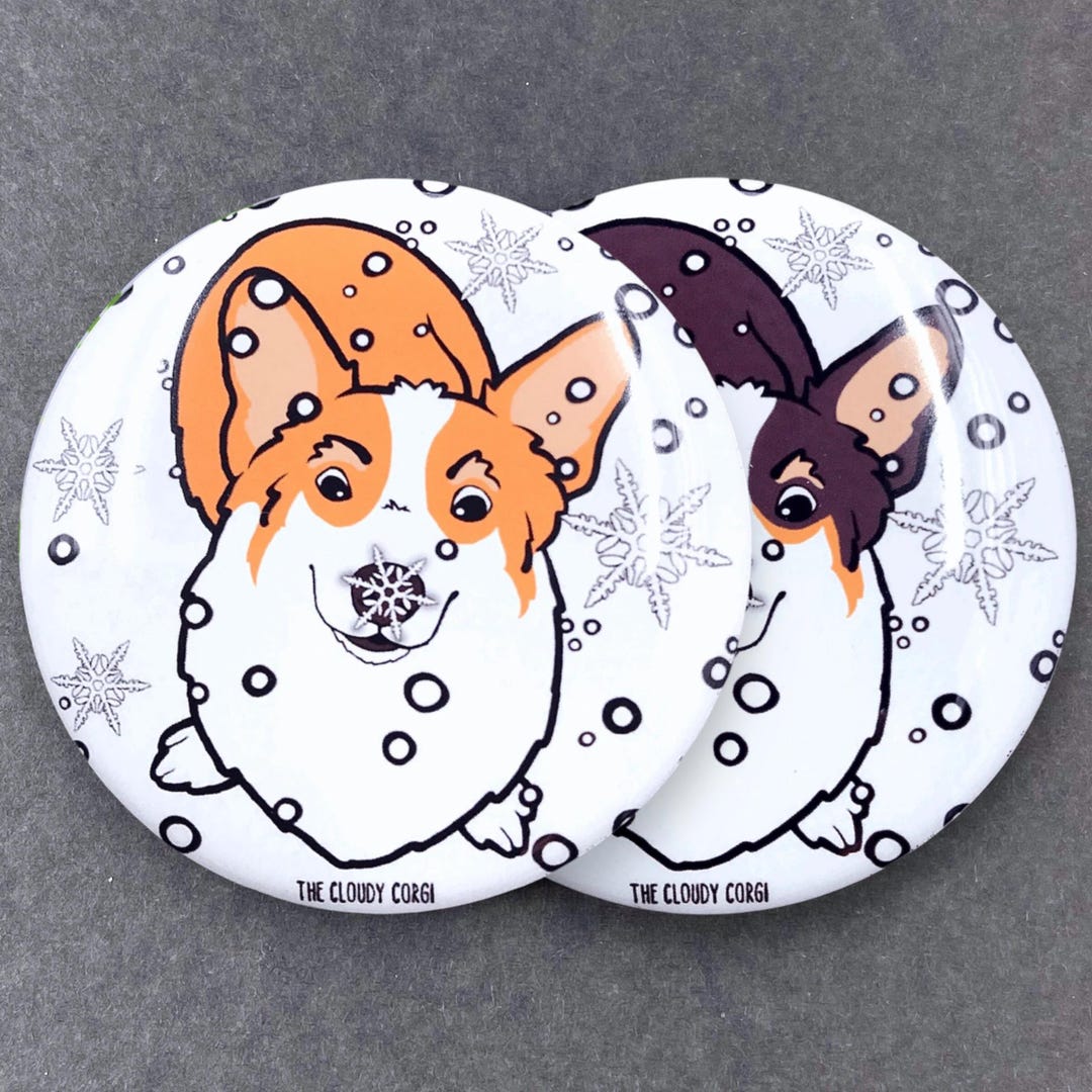 Welsh Corgi Dog Snow Pet Portrait Art Gifts & Accessories - Handmade ...