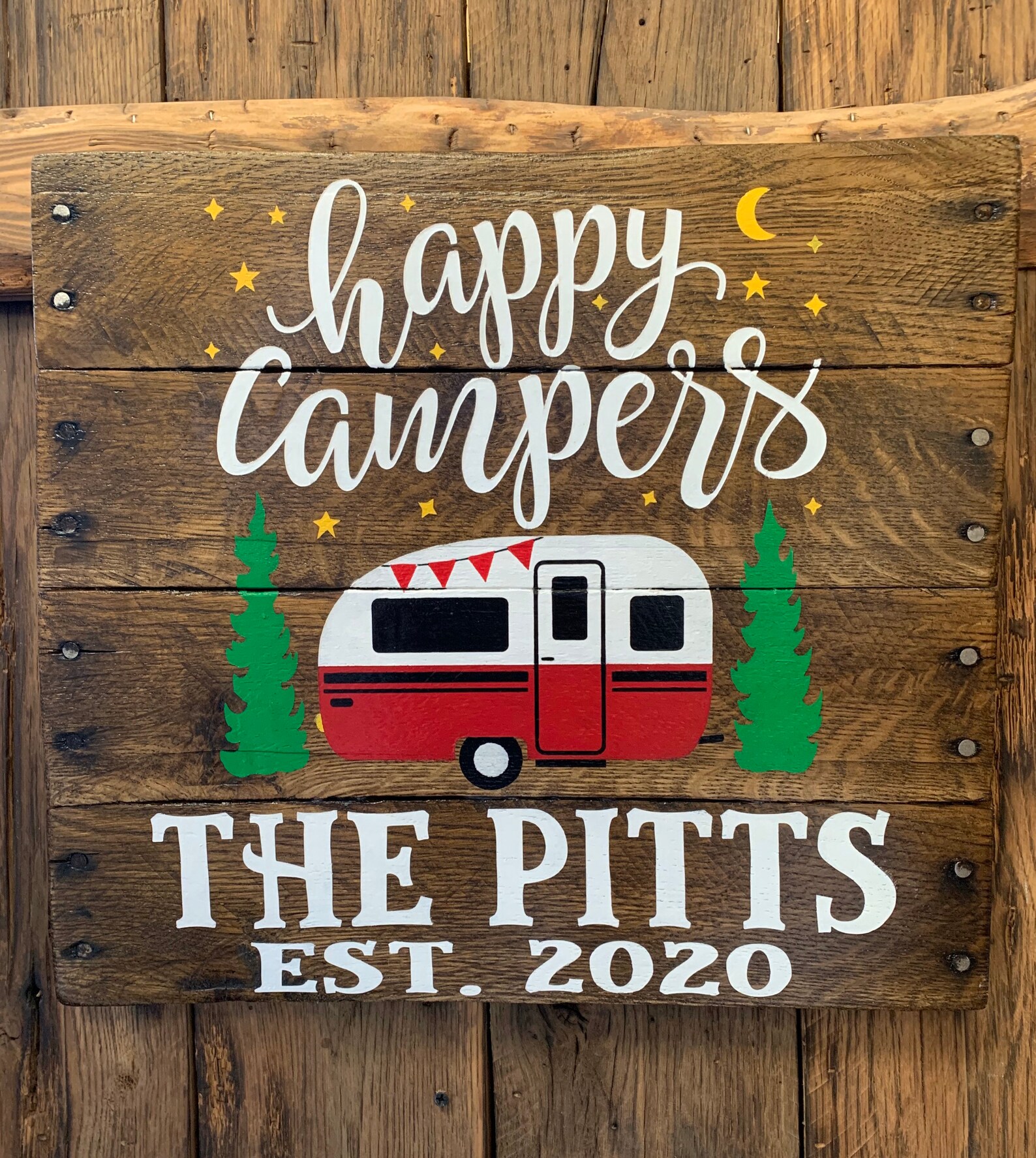 Happy Campers-personalized-custom-camping Wood Sign - Etsy