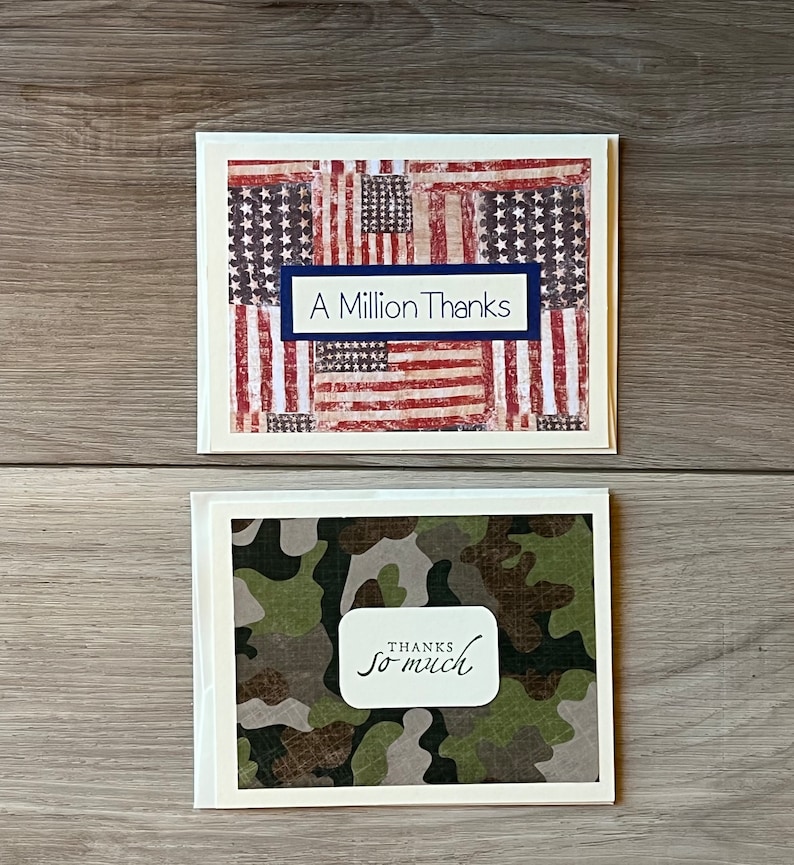 Thank a Veteran Card Assortment, 10 Handmade Cards - Etsy